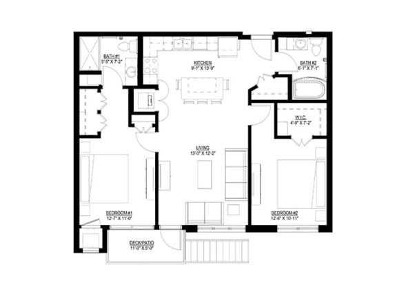 Floor Plans of Union Flats in St. Paul, MN