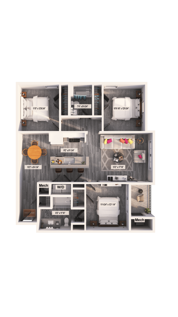 1, 2 & 3-Bedroom Apartments in Roanoke, VA | The View at Blue Ridge Commons