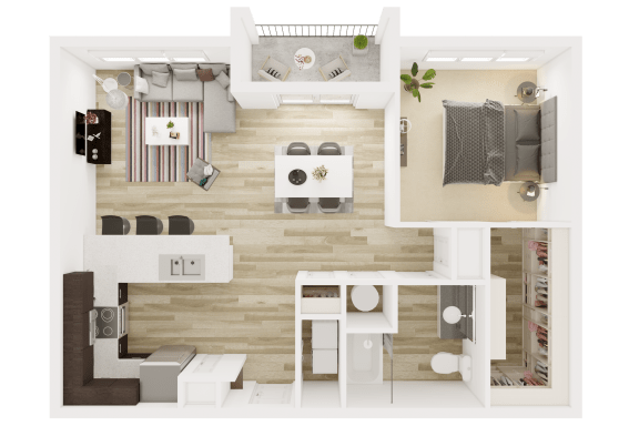 Floor Plans of The Everly Apartments in Houston, TX