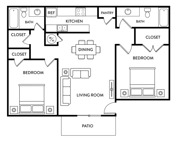 Floor Plans of Bayou Oaks in Alexandria, LA