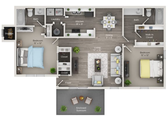 1 and 2 Bedroom Apartments in Greenville, SC | Edgemont Apartment Homes