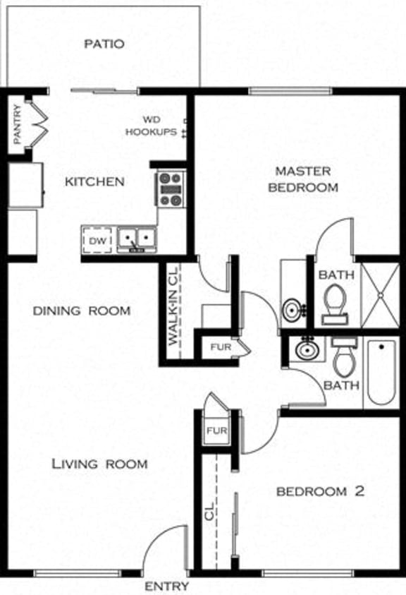 Floor Plans of Orange Tree Apartments in Garden Grove, CA