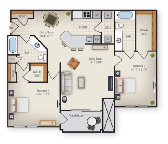 Floor Plans of Gleneagles Apartments in St Charles, MD