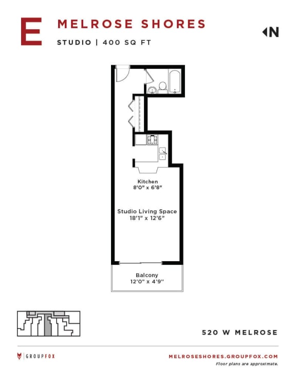Floor Plans of Melrose Shores in Chicago, IL