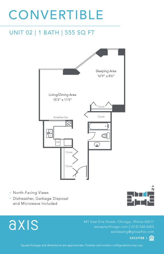 Floor Plans of Axis Apartments & Lofts in Chicago, IL