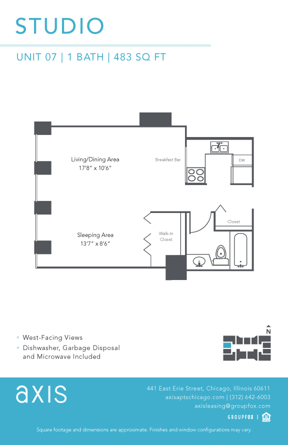 Floor Plans of Axis Apartments & Lofts in Chicago, IL