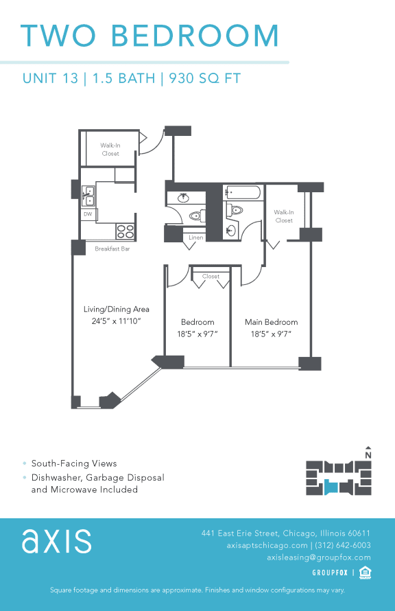 Floor Plans of Axis Apartments & Lofts in Chicago, IL