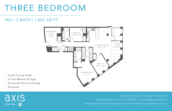 Floor Plans of Axis Apartments & Lofts in Chicago, IL