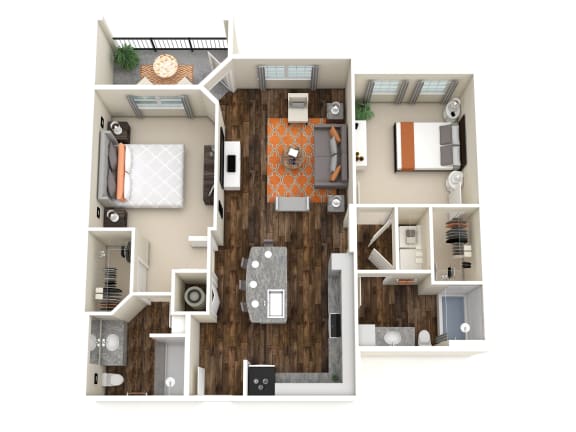 10X Murano Floor Plans | 2 Bedroom Apartments Orlando