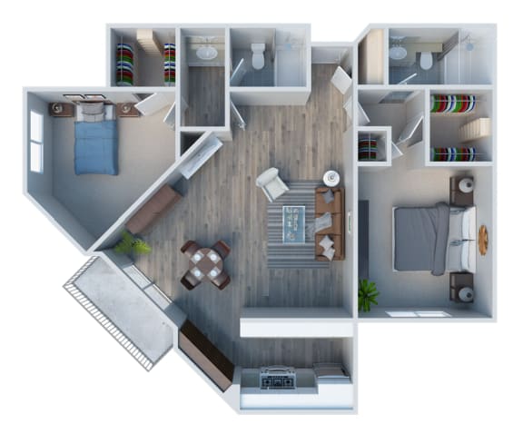 Floor Plans of THE ENCLAVE APARTMENTS in Paramount, CA