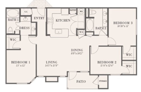 Floor Plans of The Waterford at Summer Park in Rosenberg, TX