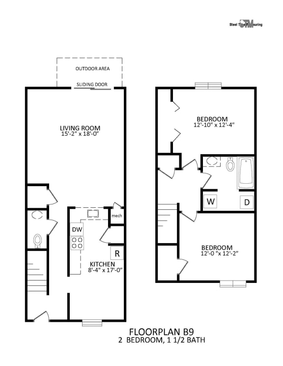 Floor Plans of Nova Ridge Apartments in Charlotte, NC