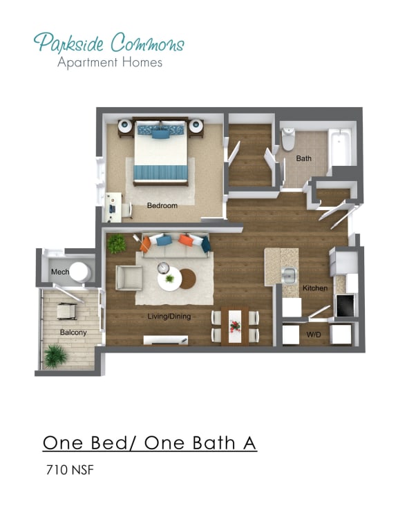 Floor Plans of Parkside Commons Apartments in Chelsea, MA