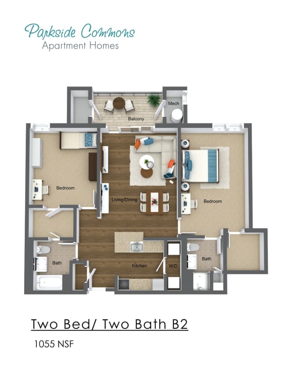Floor Plans of Parkside Commons Apartments in Chelsea, MA