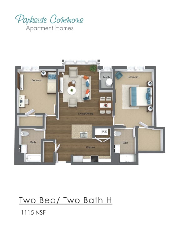 Floor Plans of Parkside Commons Apartments in Chelsea, MA