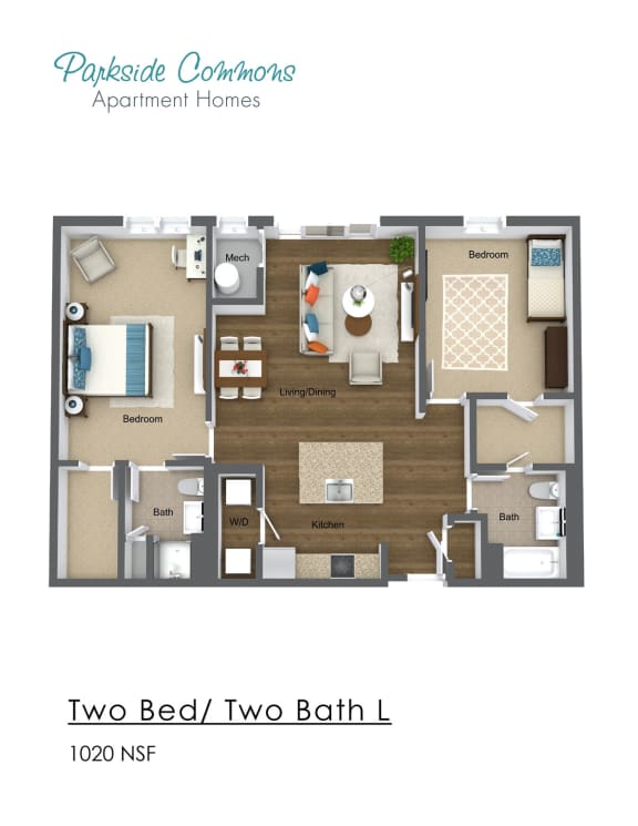 Floor Plans of Parkside Commons Apartments in Chelsea, MA