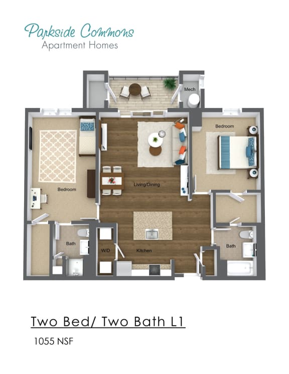 Floor Plans of Parkside Commons Apartments in Chelsea, MA