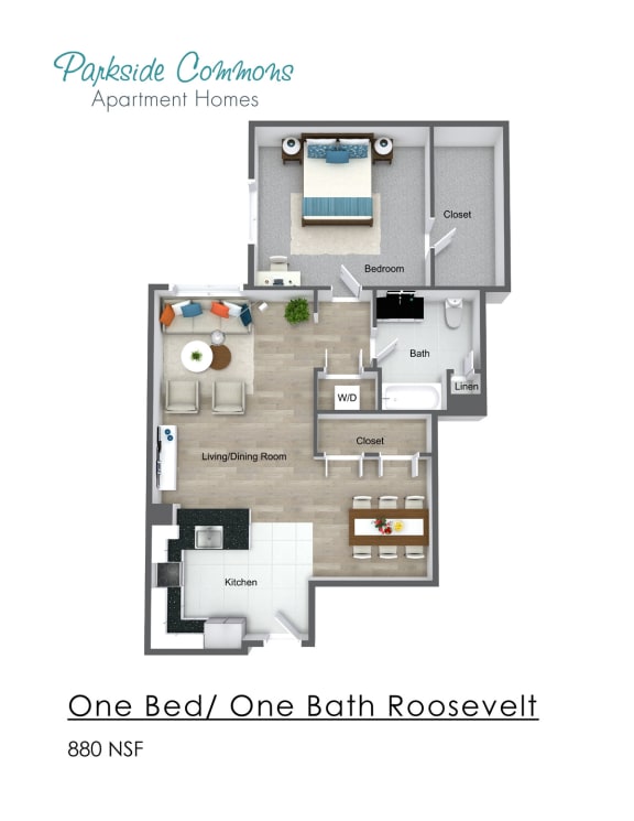 Floor Plans of Parkside Commons Apartments in Chelsea, MA