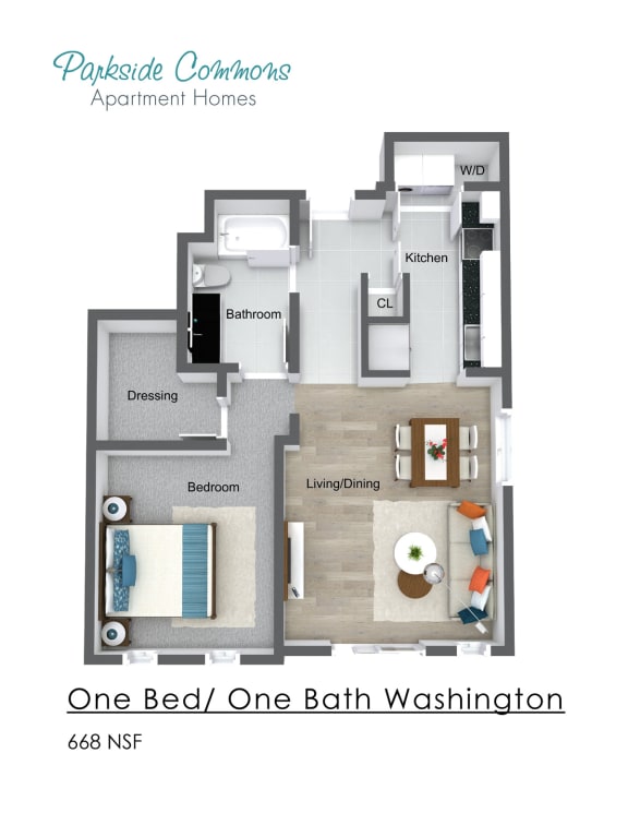 Floor Plans of Parkside Commons Apartments in Chelsea, MA