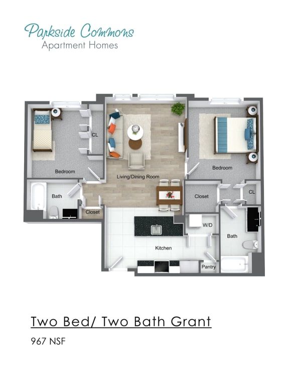 Floor Plans of Parkside Commons Apartments in Chelsea, MA