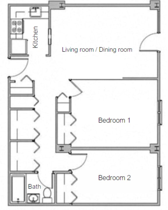 Floor Plans of Jaclen Tower in Beverly, MA