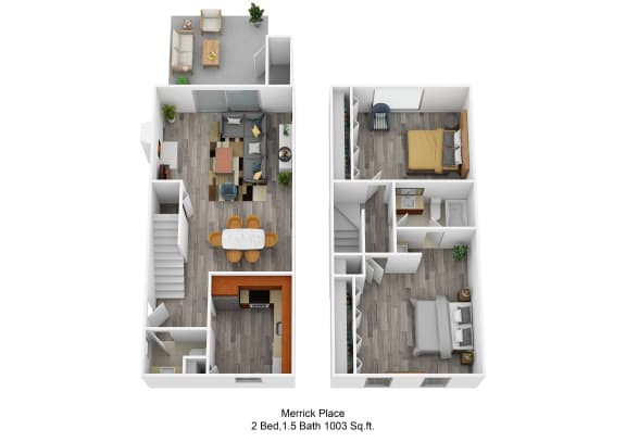 1, 2 & 3 Bedroom Apartments in Lexington, KY | Merrick Place