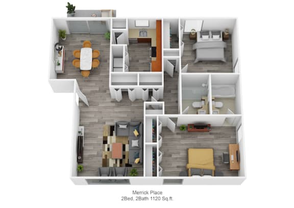 1, 2 & 3 Bedroom Apartments in Lexington, KY | Merrick Place