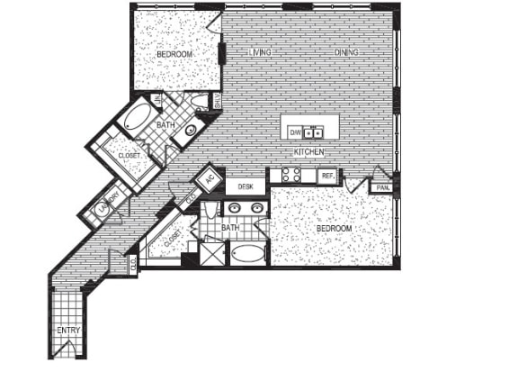 1 & 2 Bedroom Fells Point Apartments | The Crescent at Fells Point