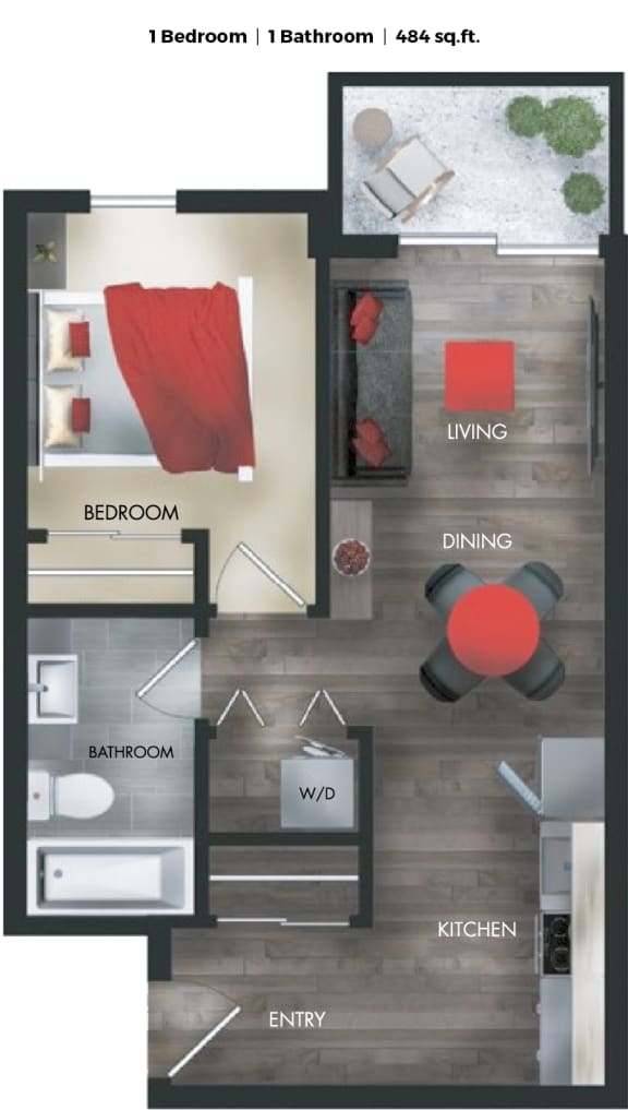 Floor Plans of The Hendrix in Edmonton, AB