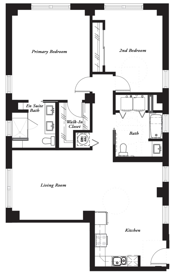 Floor Plans of York House in Saint Louis, MO