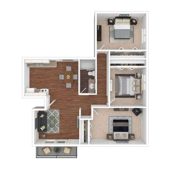 Floor Plans of Greenfield Apartment Homes in Grand Rapids, MI
