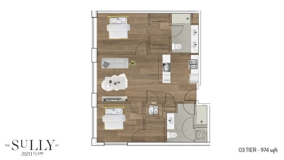 Floor Plans of The Sully in Chicago, IL
