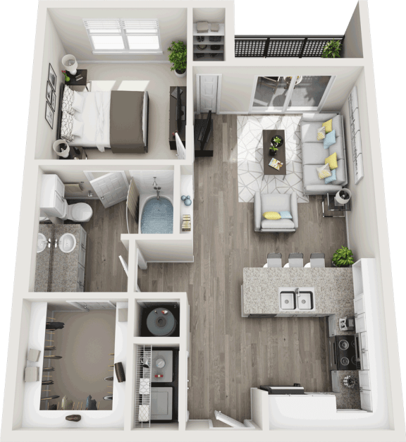 Floor Plans of The Duke Omaha in Omaha, NE