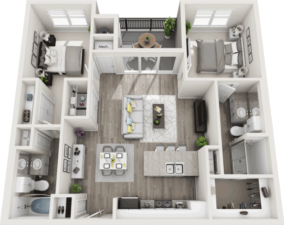 Floor Plans of The Duke Omaha in Omaha, NE