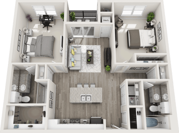 Floor Plans of The Duke Omaha in Omaha, NE