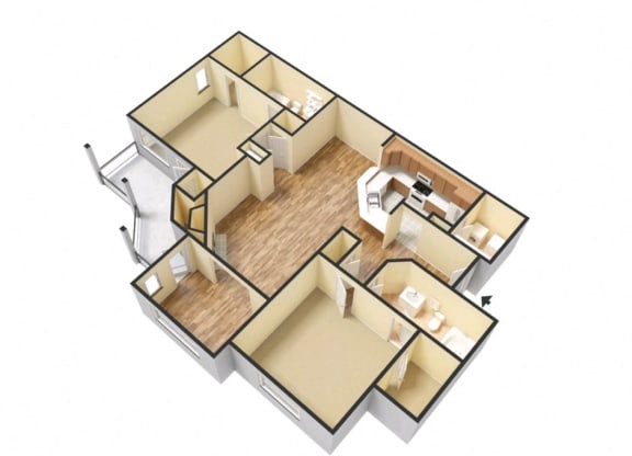 Floor Plans of Wesley St. Claire in Lawrenceville, GA