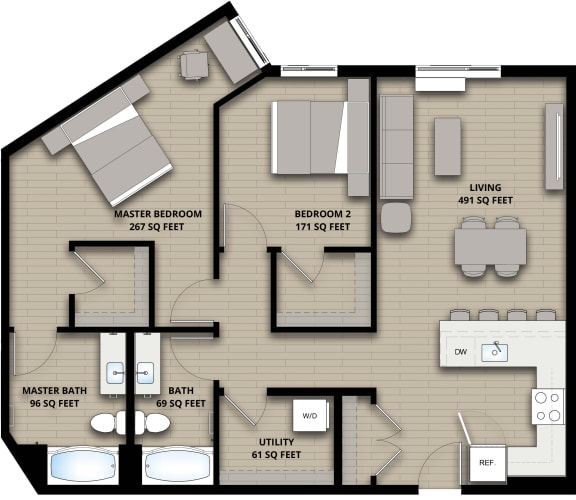 Floor Plans of Arc Central in Beaverton, OR