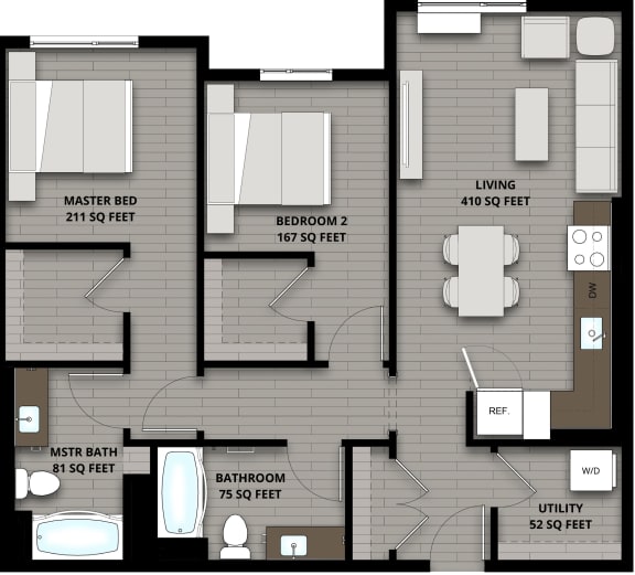 Floor Plans of Arc Central in Beaverton, OR