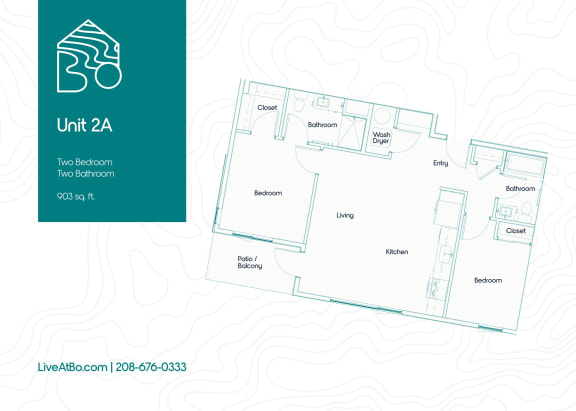 Floor Plans of Bo Apartments in Coeur d'Alene, ID