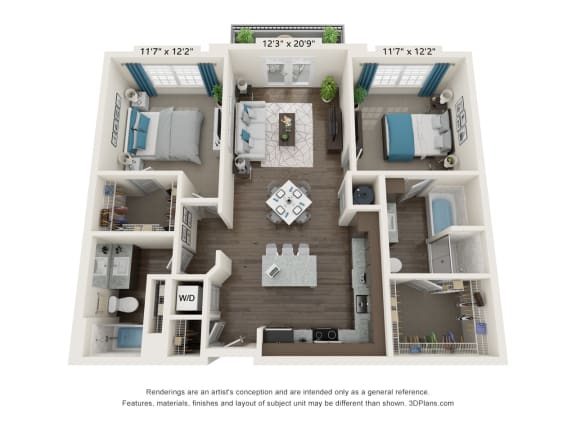 Floor Plans of The Dylan in Fort Worth, TX