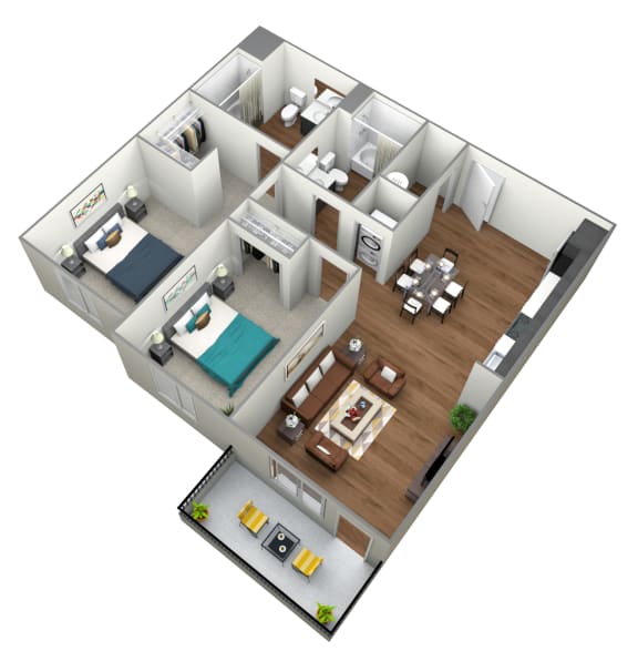 Floor Plans of Heather Lodge Apartments in Happy Valley, OR