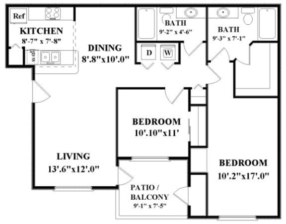 Floor Plans of Heather Creek in Mesquite, TX