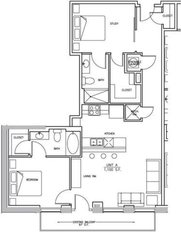 Floor Plans Main 3 Downtown apartments in Dallas, TX