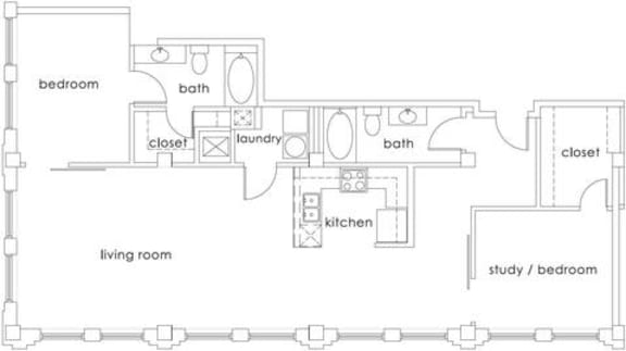 Floor Plans Main 3 Downtown apartments in Dallas, TX
