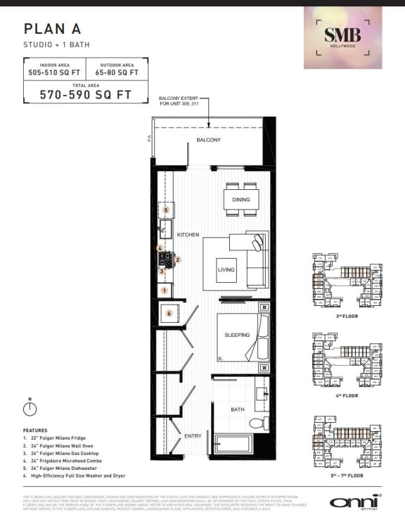 Floor Plans of SMB Hollywood in Los Angeles, CA