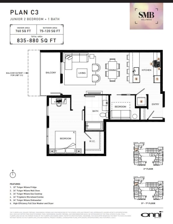 Floor Plans of SMB Hollywood in Los Angeles, CA