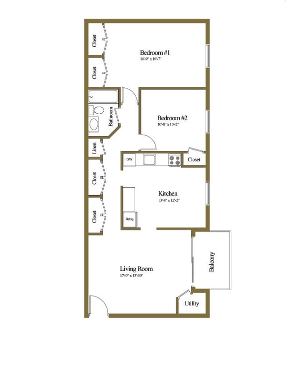 Floor Plans of Cub Hill Apartments in Baltimore, MD