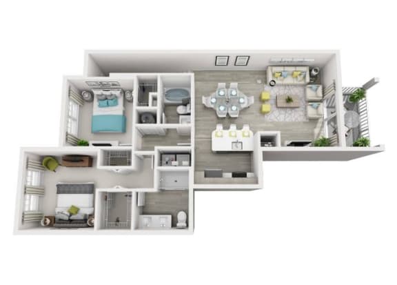 Floor Plans of Altis Blue Lake in Lake Worth, FL