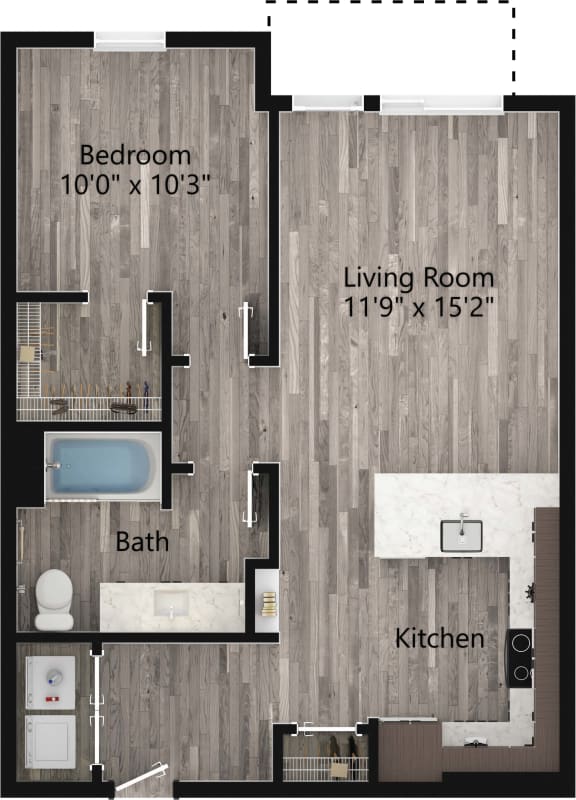 Floor Plans of Mason and Main in Seattle, WA