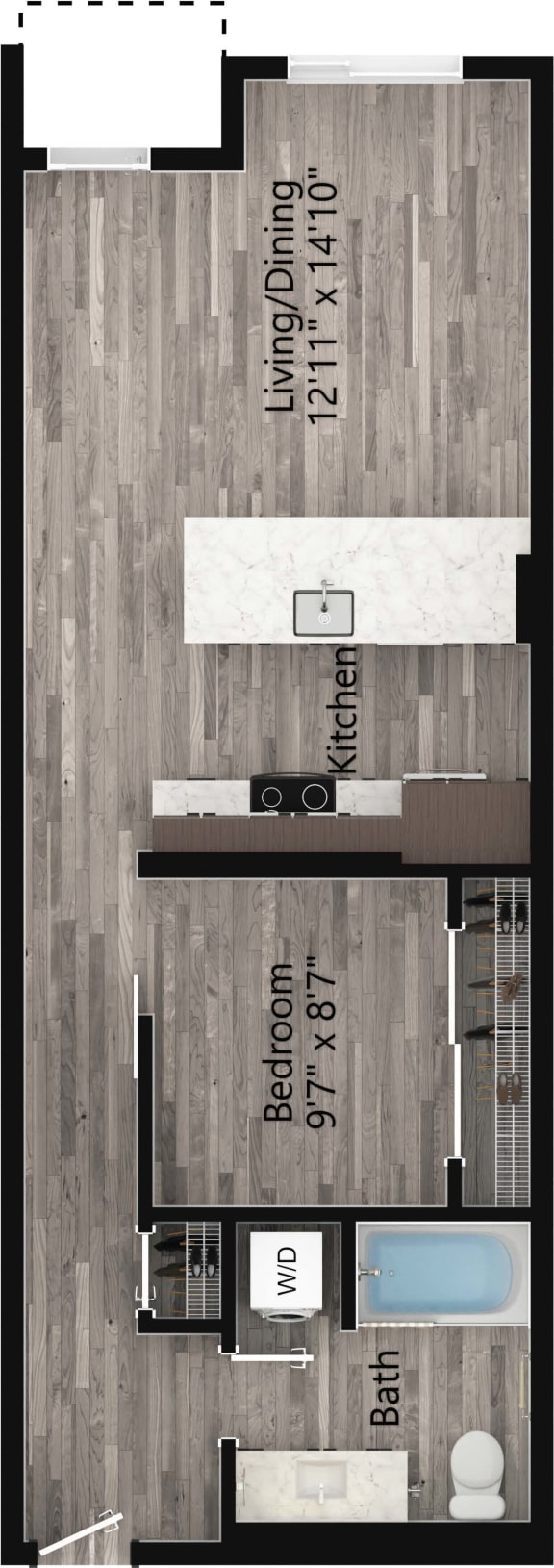 Floor Plans of Mason and Main in Seattle, WA